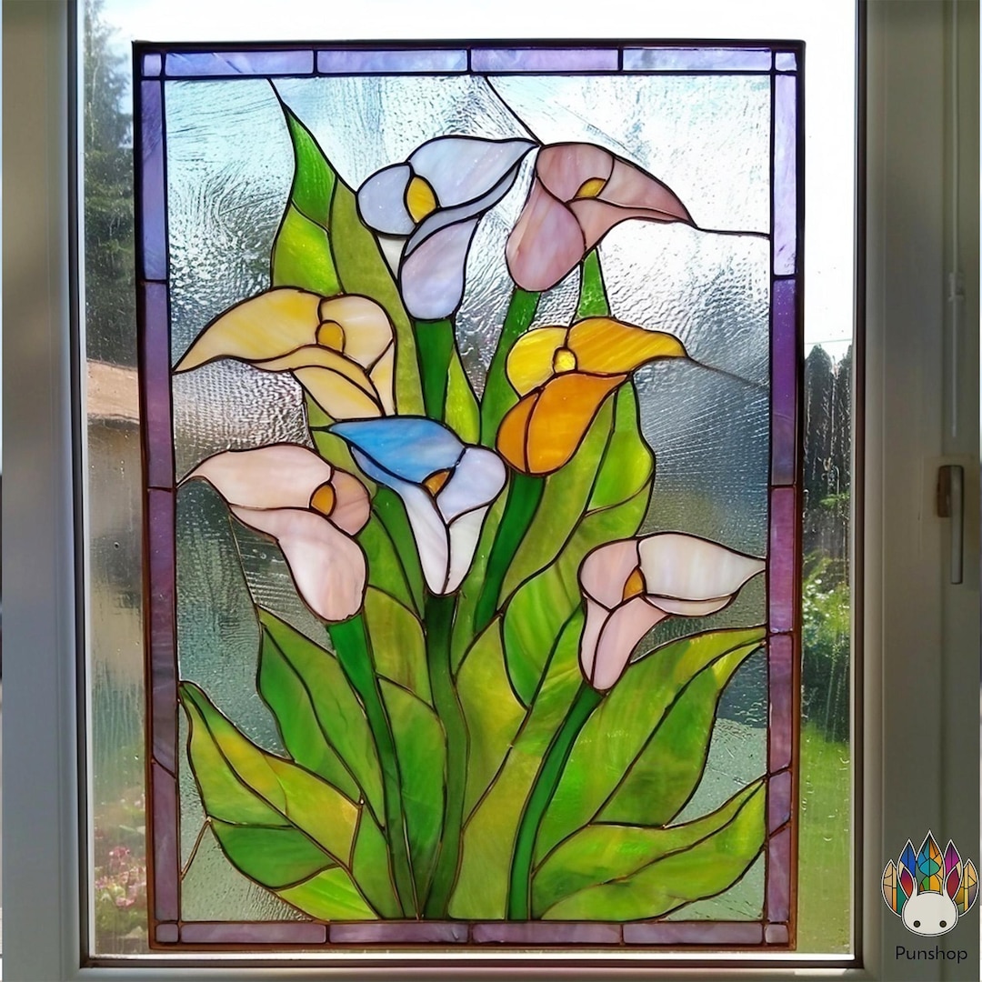 Digital Download PUN662 Calla Lily Stained Glass Pattern – Elegant ...