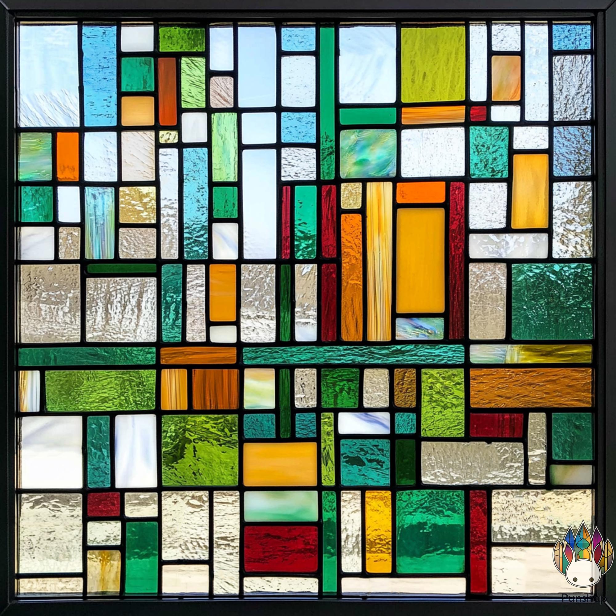 Digital Download Pattern Mission Style Geo Bright Colors ,stained Glass ...