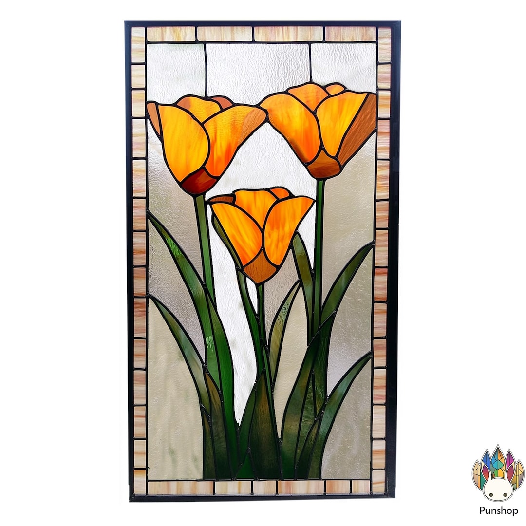 Digital Download PATTERNS Stained Glass Poppy PUN67 , Diy Stained Glass ...