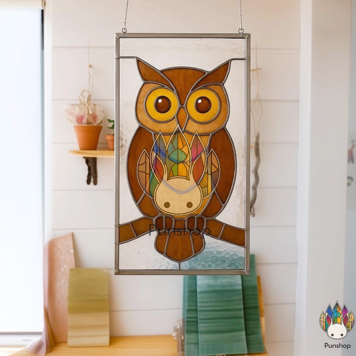 Digital Download Pattern Stained Glass Owl Eyes Stained Glass Pattern ...