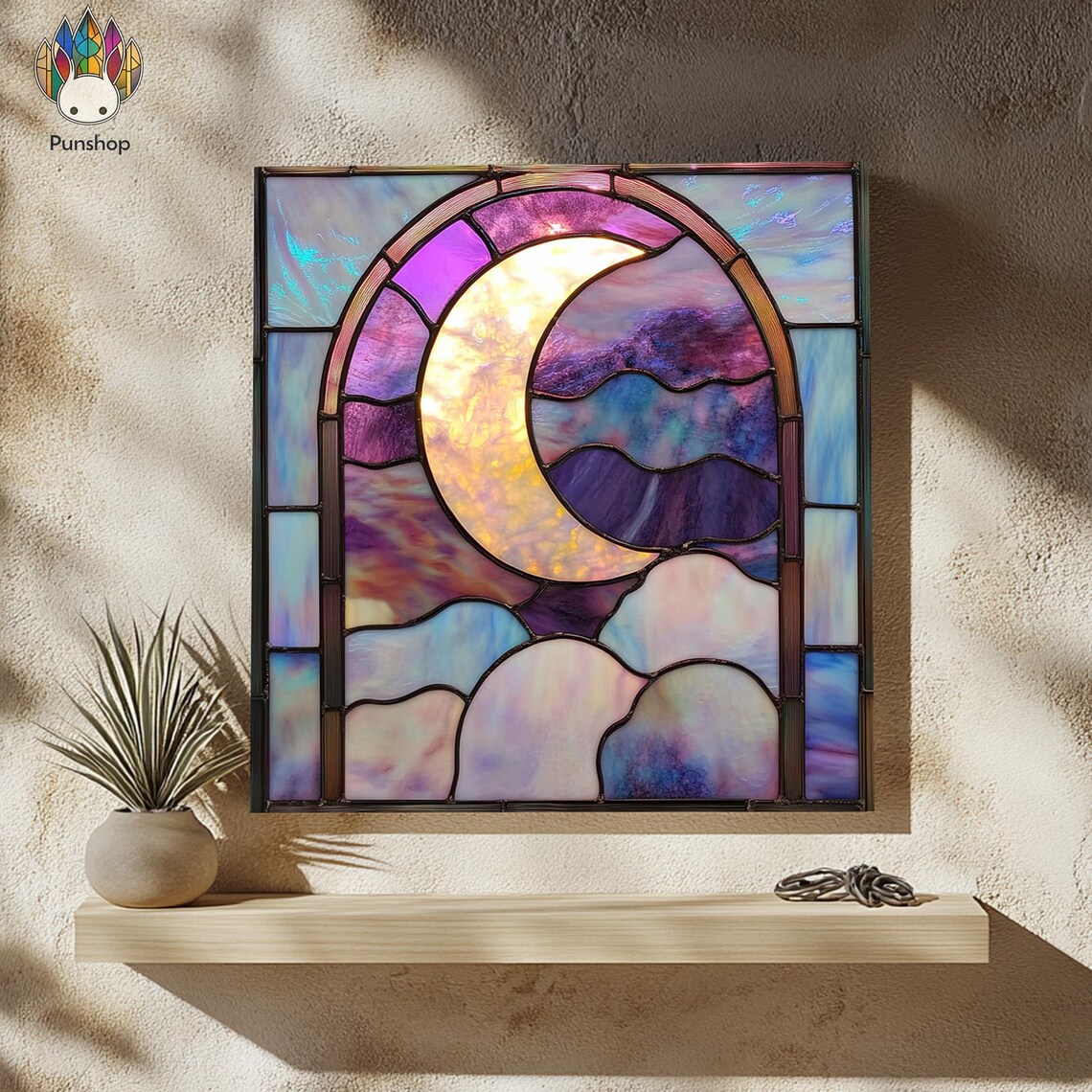 Digital Download Pattern Moonlight Window Stained Glass Pattern ...