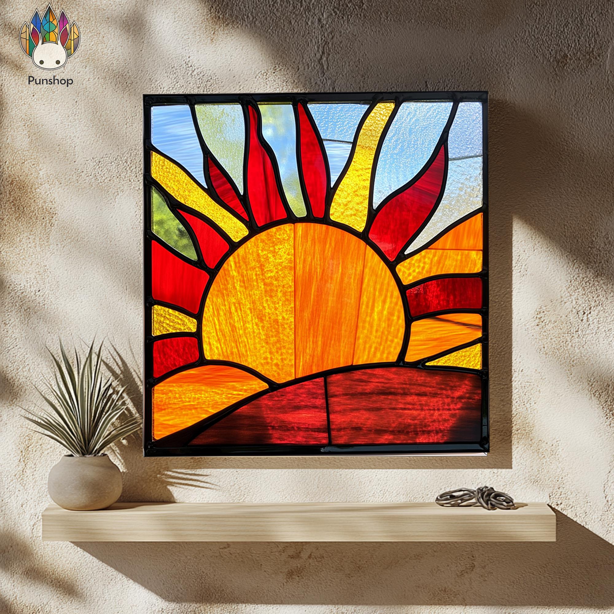 STAINED GLASS PATTERN, Simple Sun PUN25 , Diy Stained Glass Easy ...