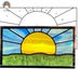 STAINED GLASS Pattern,stained Glass Sunrise,morning Sun PUN244, Diy ...