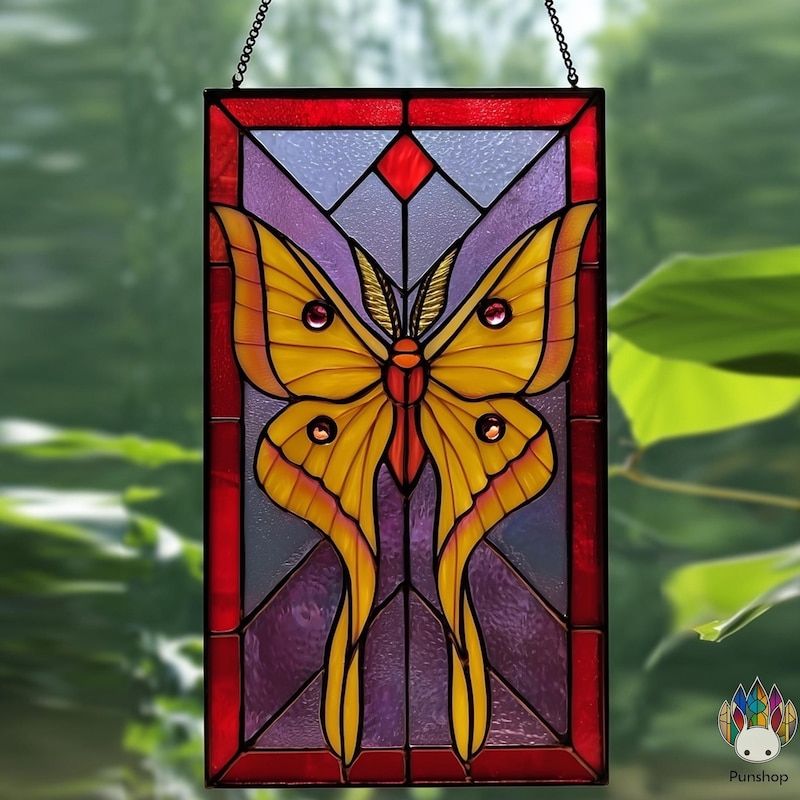 Stained Glass Moth - Etsy
