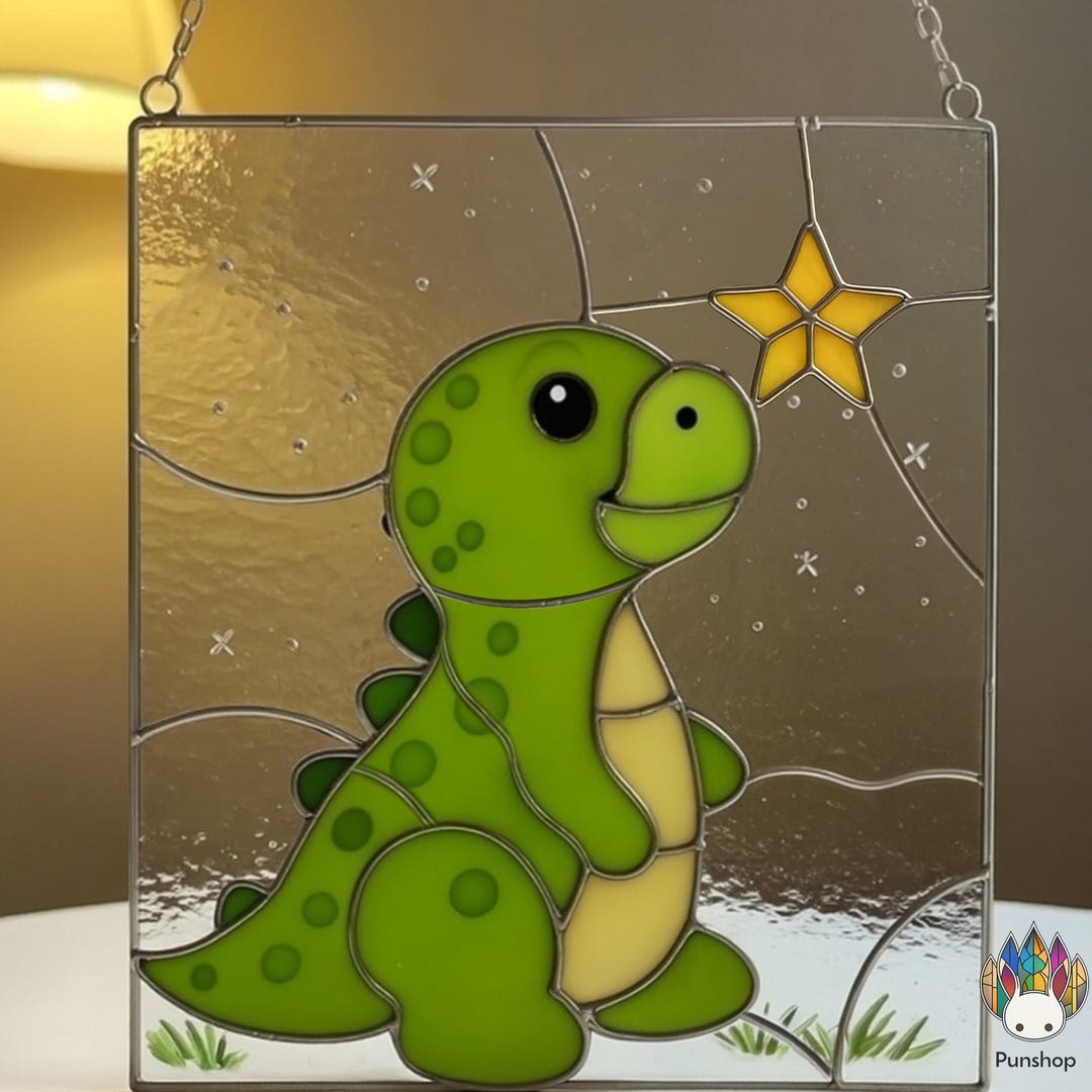 Digital Download Pattern NPUN403 Dinosaur and Star Pattern, Suncatcher ...