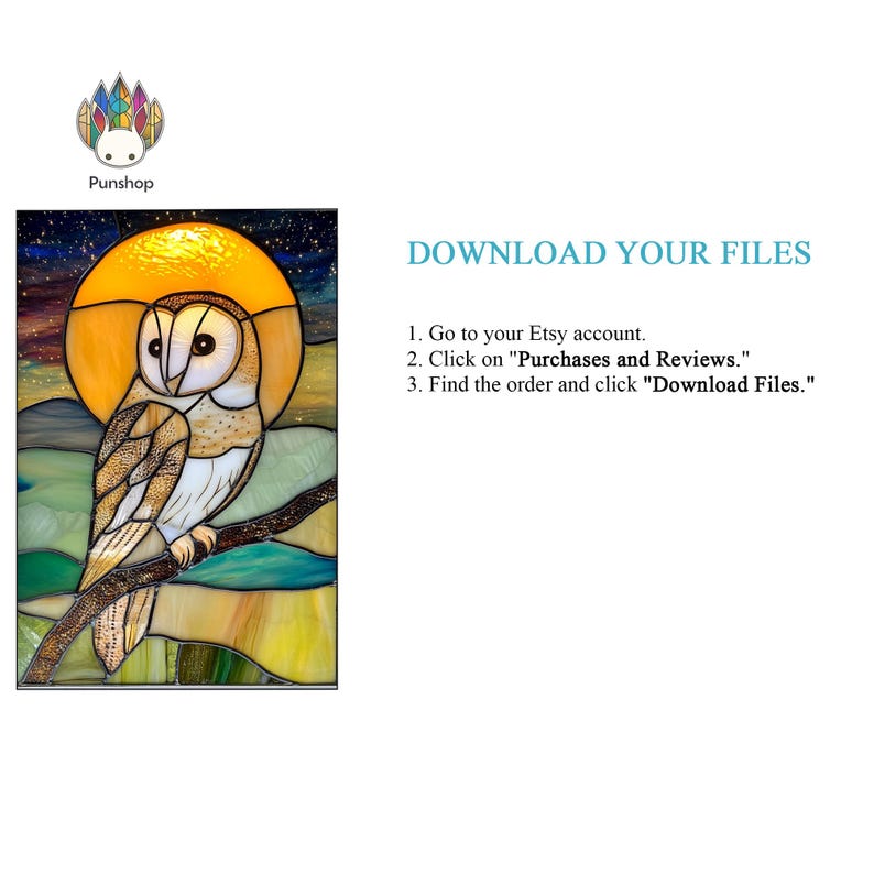 Digital Download Pattern Stained Glass Owl Eyes Stained Glass Pattern ...