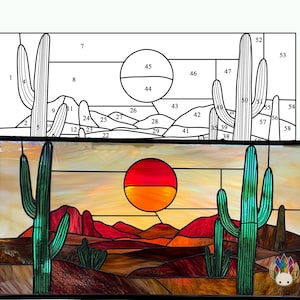 Digital PATTERN Digital Download Minimalist Stained Glass Artwork ...