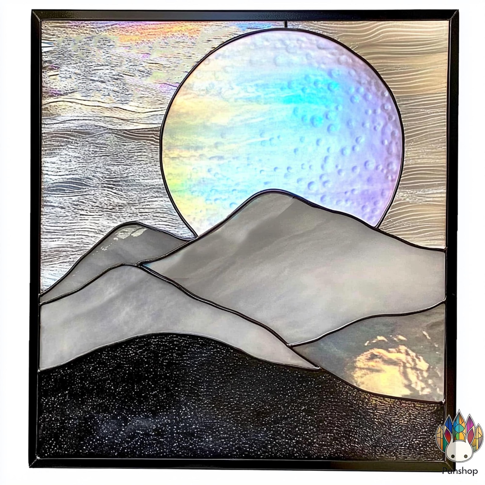 Digital Download Pattern Moonlight and Mountain PUN164 , Diy Stained ...