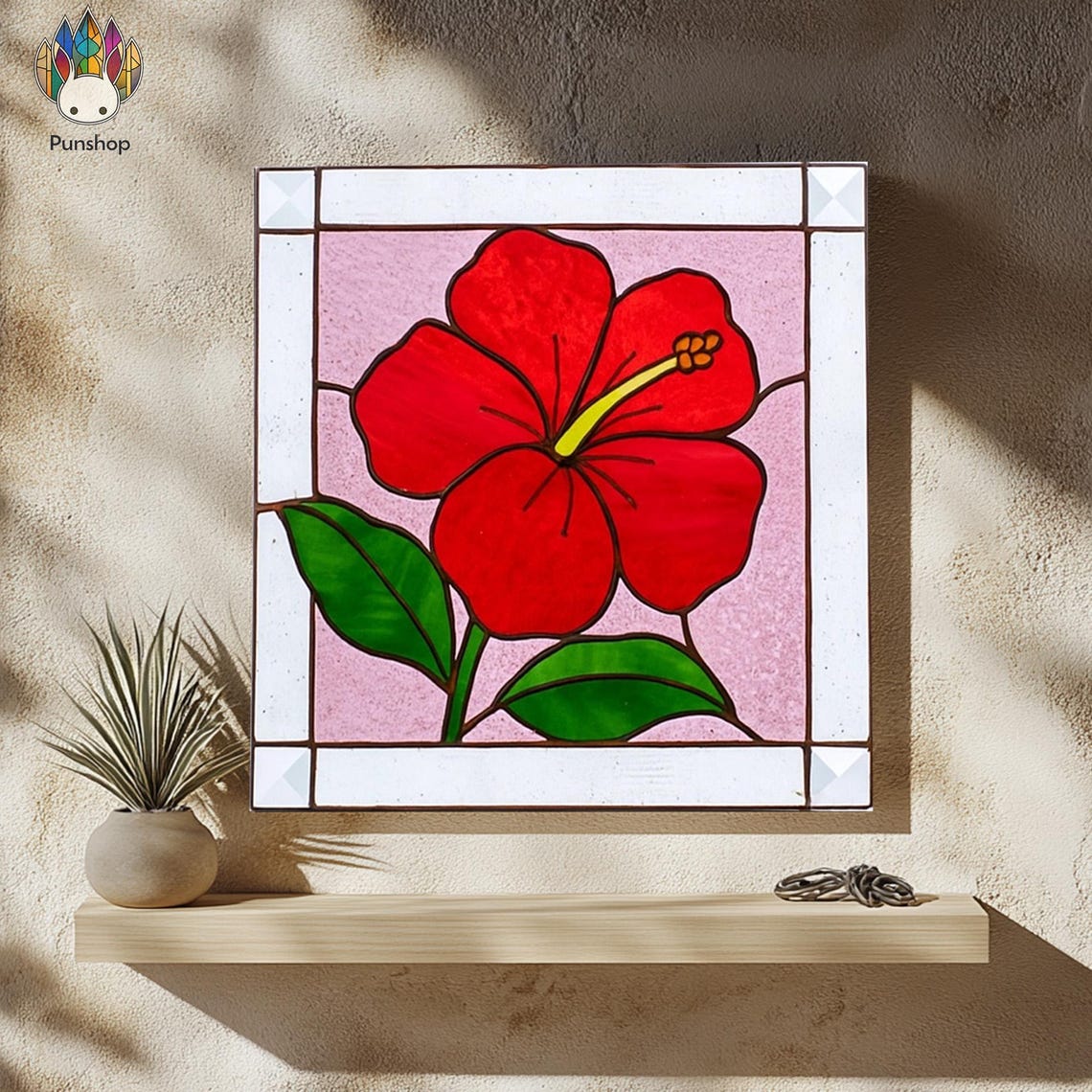 Digital Download Pattern Hibiscus NPUN372 , Diy Stained Glass Easy ...