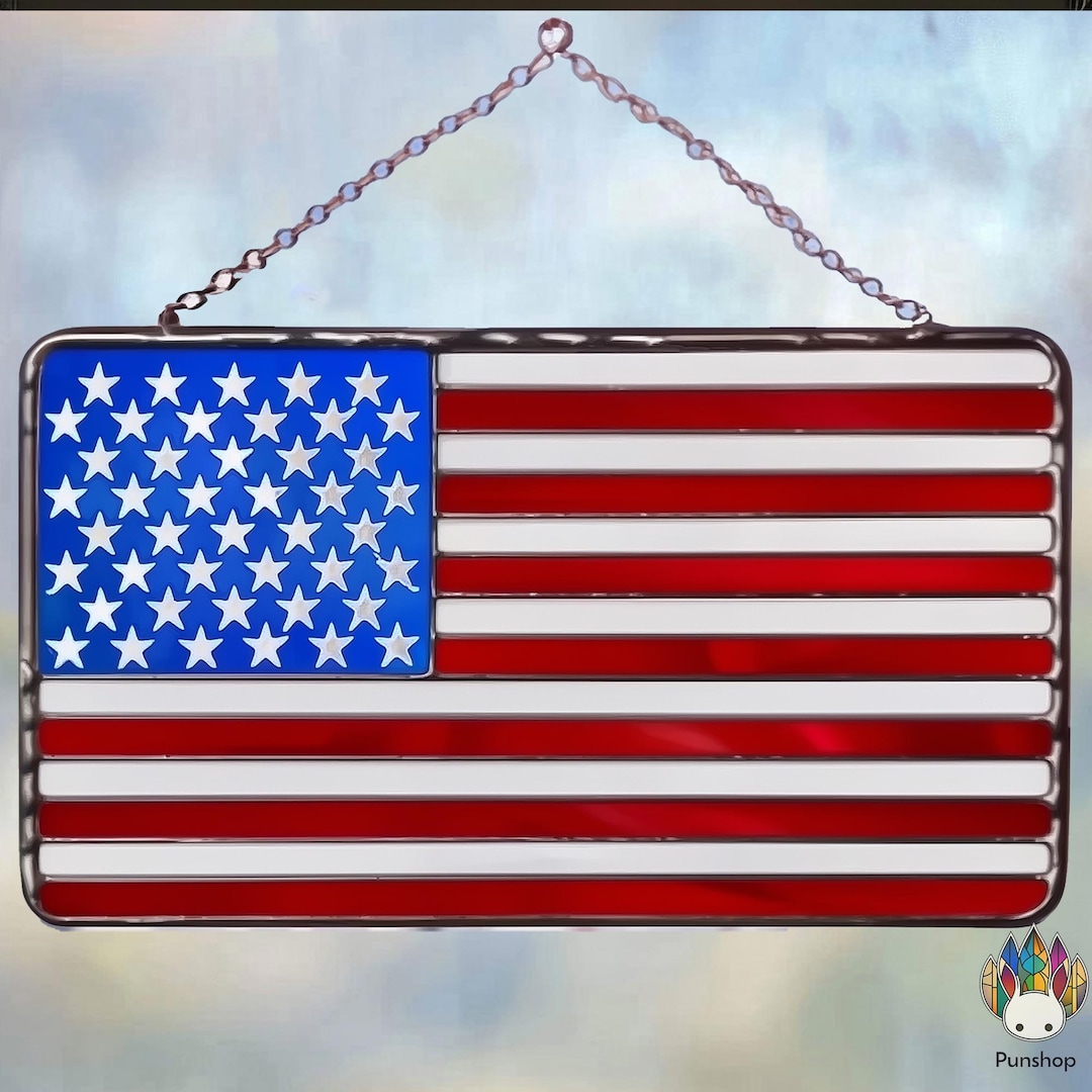 Digital Download PATTERNS American Flag PUN41 , Diy Stained Glass Easy ...