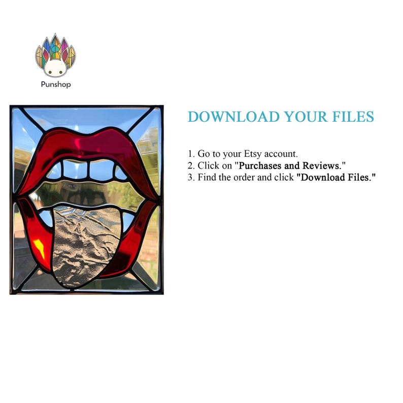 Digital Download NPUN489 Stained Glass Pattern Lips , Vintage Flower ...