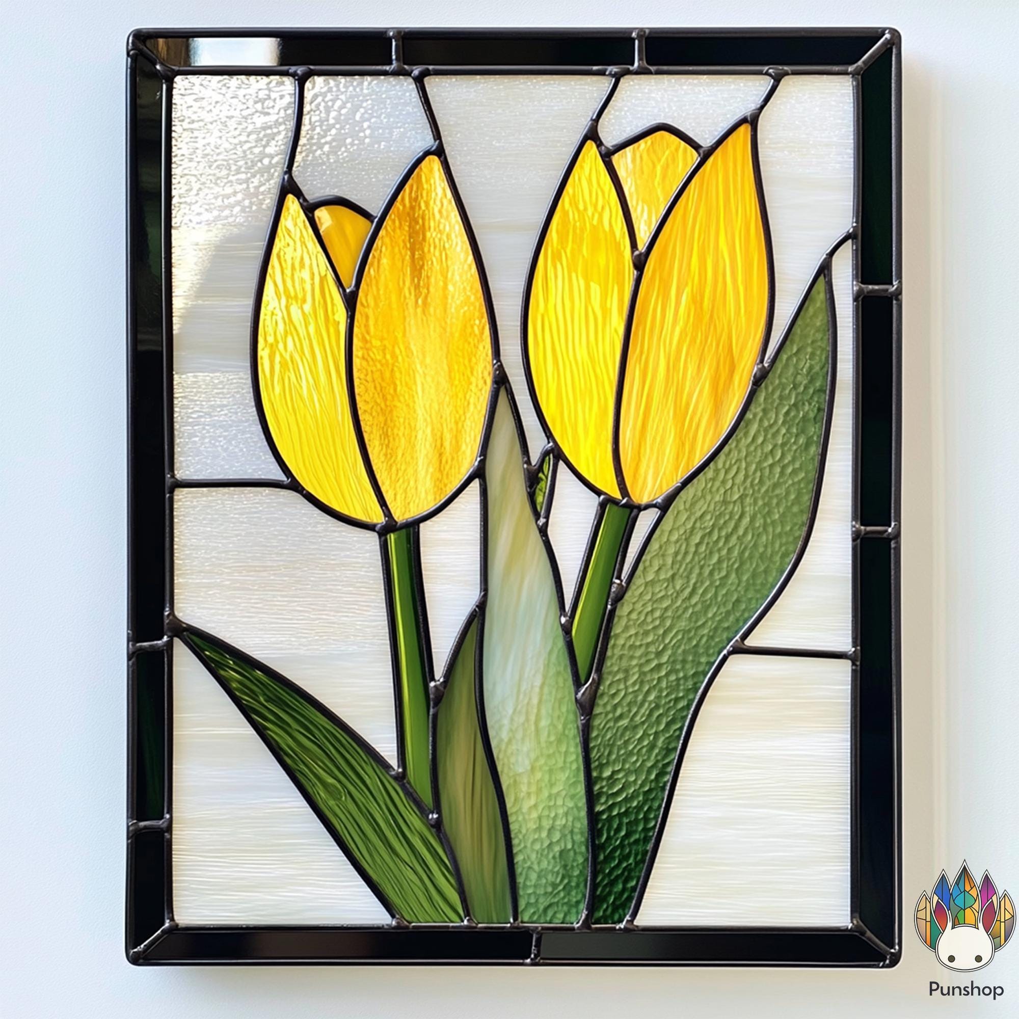 Digital Download PATTERNS Tulip Panel in Yellow PUN 58 , Diy Stained ...