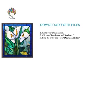 Digital Download PATTERNS Calla Lily Flower PUN123 , Diy Stained Glass ...