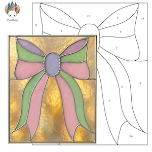 Digital Download Pattern Bow PUN289 Pink Stained Glass Window - Etsy