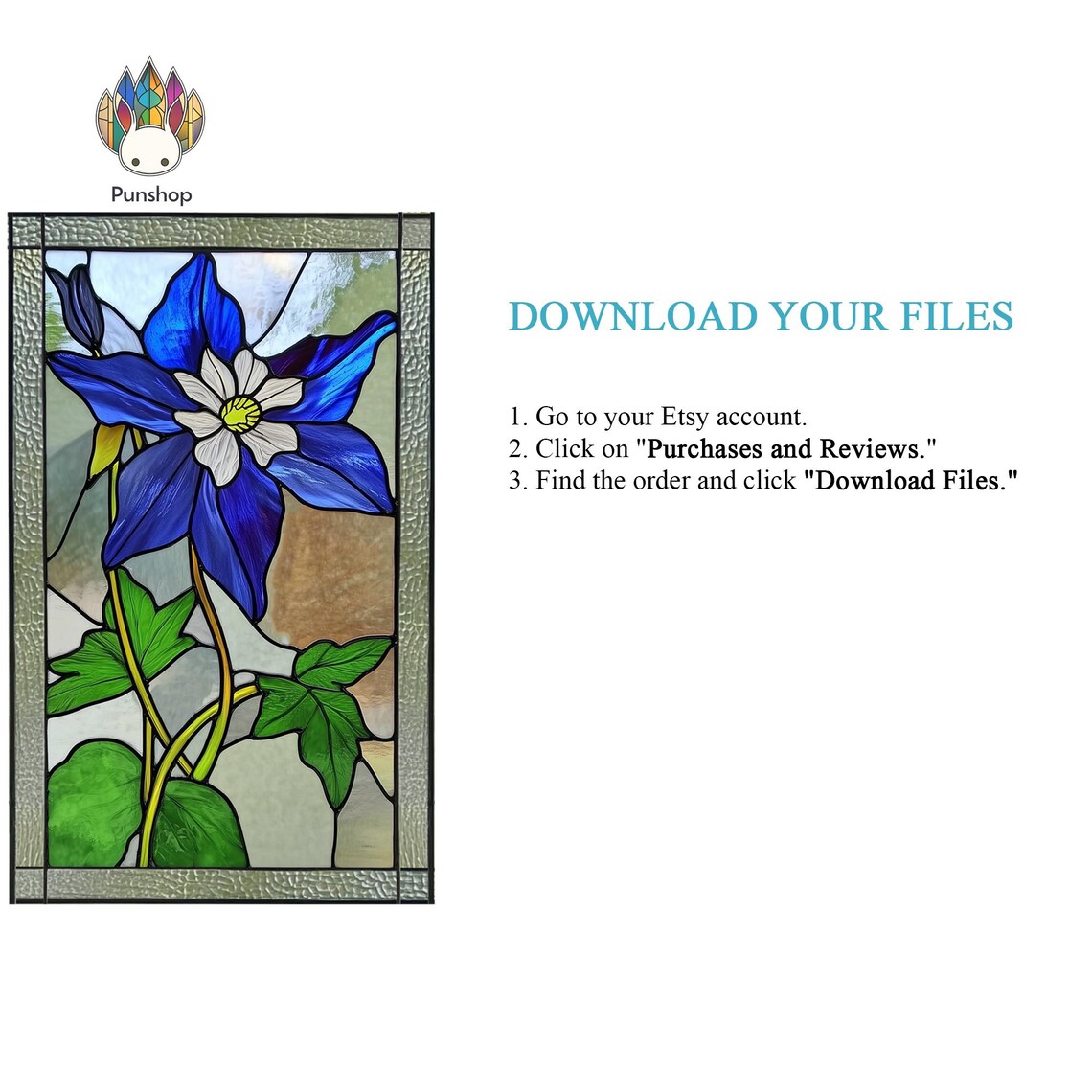 Digital Download PATTERNS Aquilegia Columbine Colorado Flower Window ...