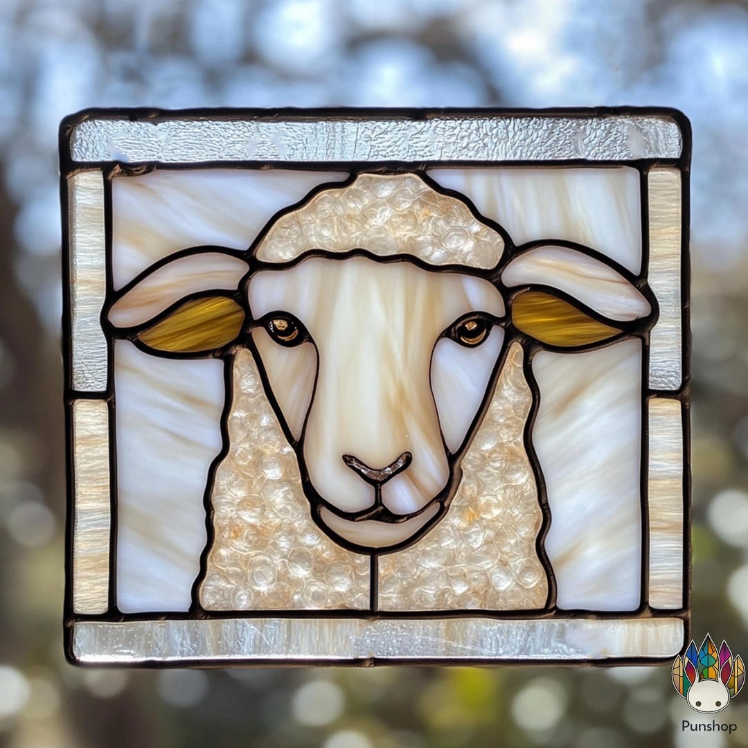 Digital Download Pattern Sheep PUN155 , Diy Stained Glass Easy Stained ...
