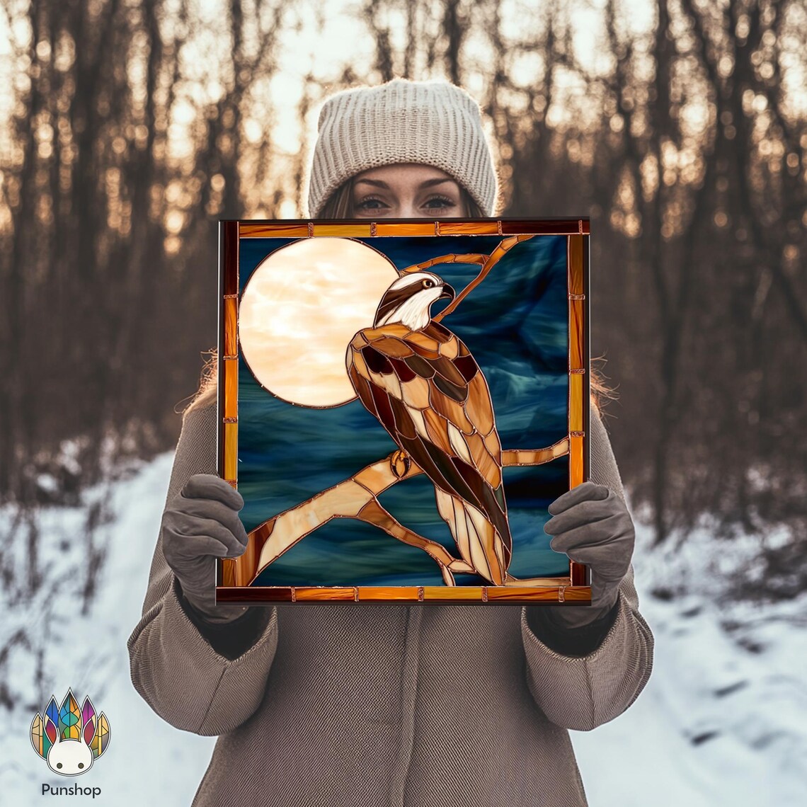 Digital Download Pattern Stained Glass Osprey , Stained Glass Window ...