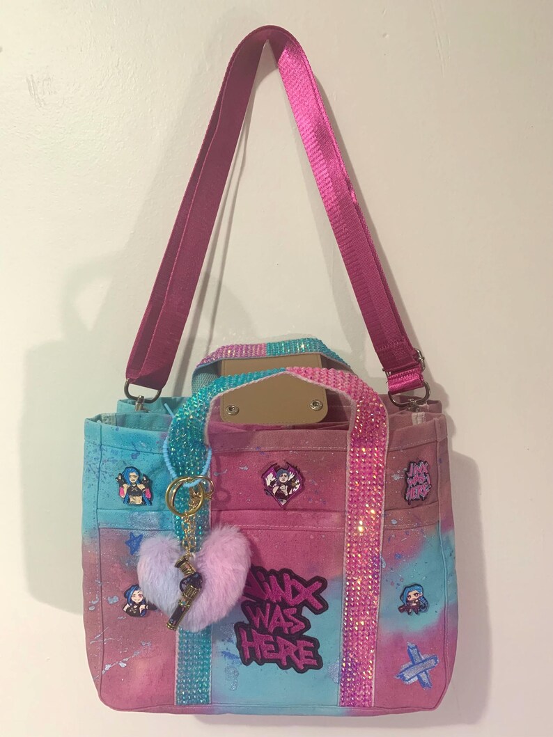 Arcane Jinx Tie Dyed Graffiti Crossbody Canvas Tote Bag - Etsy