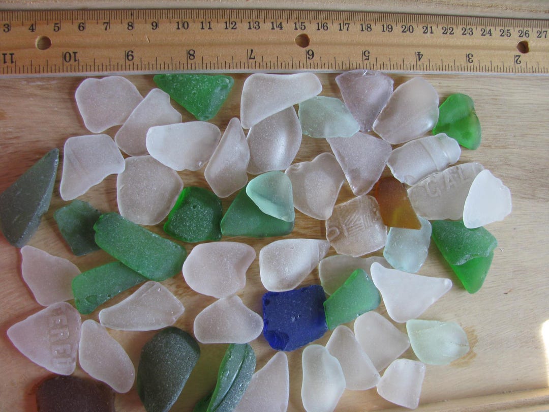 Real Sea Glass Pieces Natural Beach Glass for Jewelry White Green ...