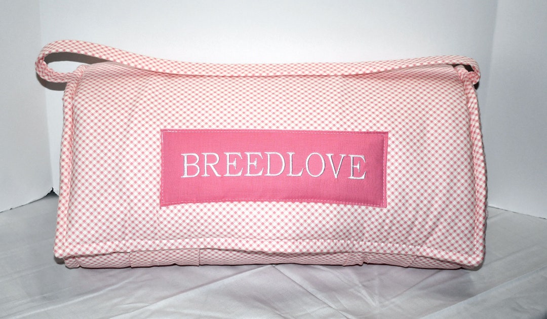 Pink Gingham Check Plaid Kids Nap Mat, Personalized Preschool Kinder ...