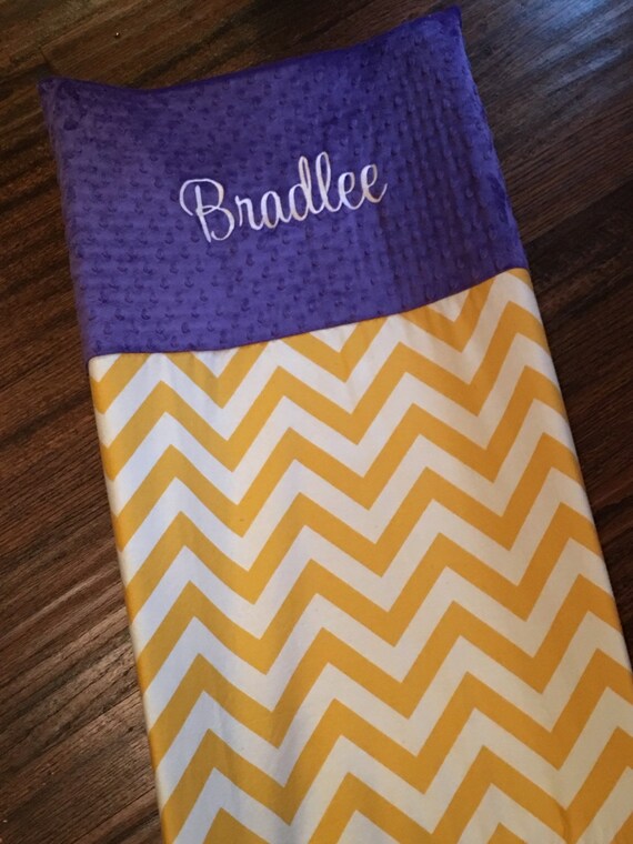 Items similar to CHANGING PAD COVER - You Pick the Colors - Monogrammed ...