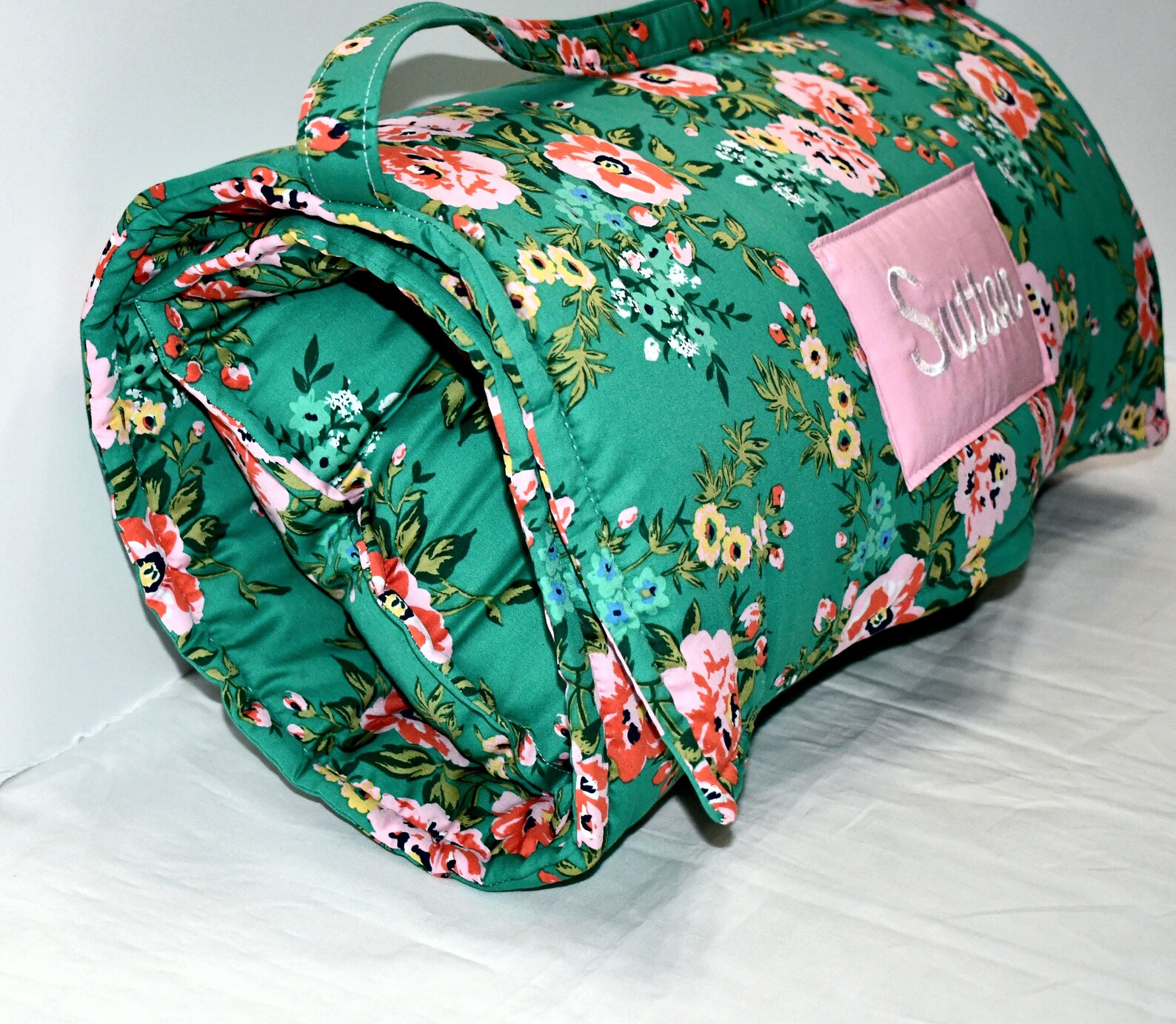 Organic Wild Flower Sweet Rose Kids Nap Mat With Pink Minky - Etsy