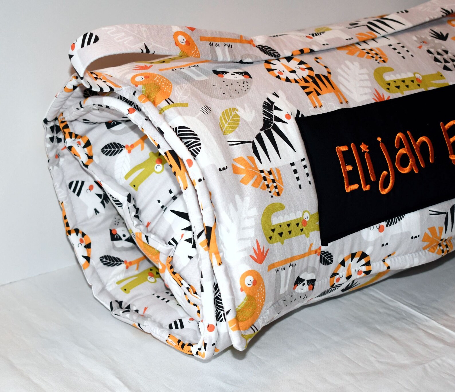 Jungle Animal Safari Zoo Grey Kids Nap Mat Personalized | Etsy