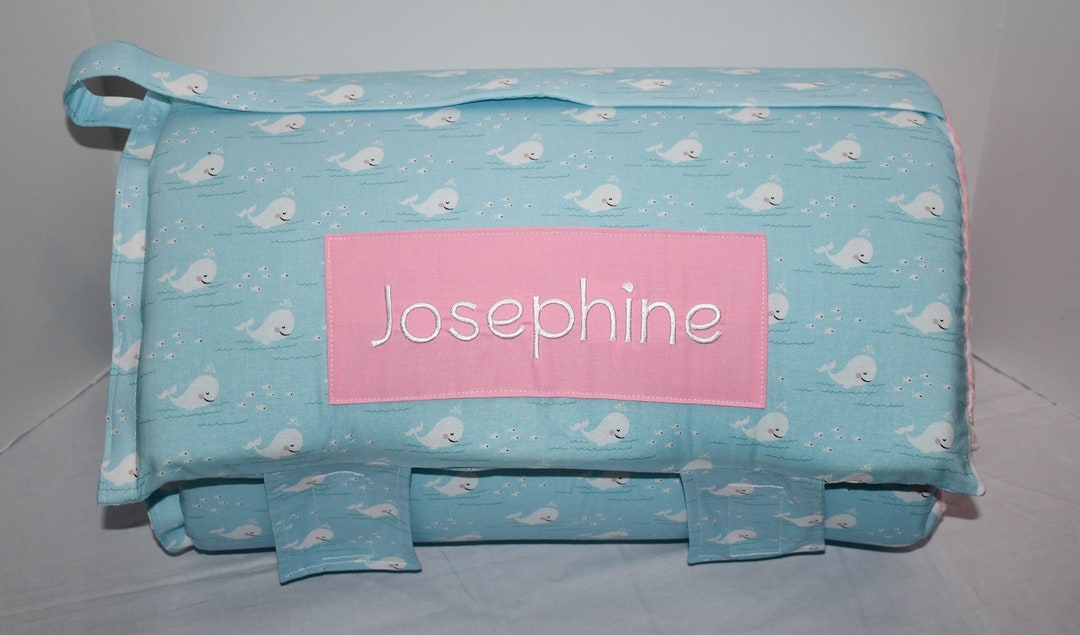Blue Girl Whale Memory Foam Kids Nap With Pink Minky Dot - Etsy UK