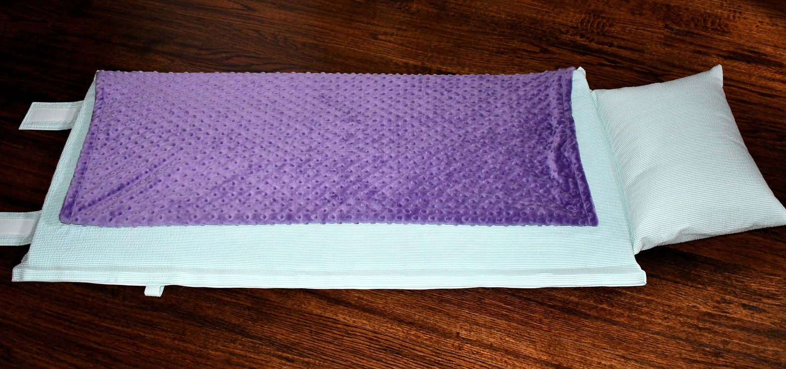 Mint Green Seersucker Stripe Memory Foam Kids Nap Mat With | Etsy