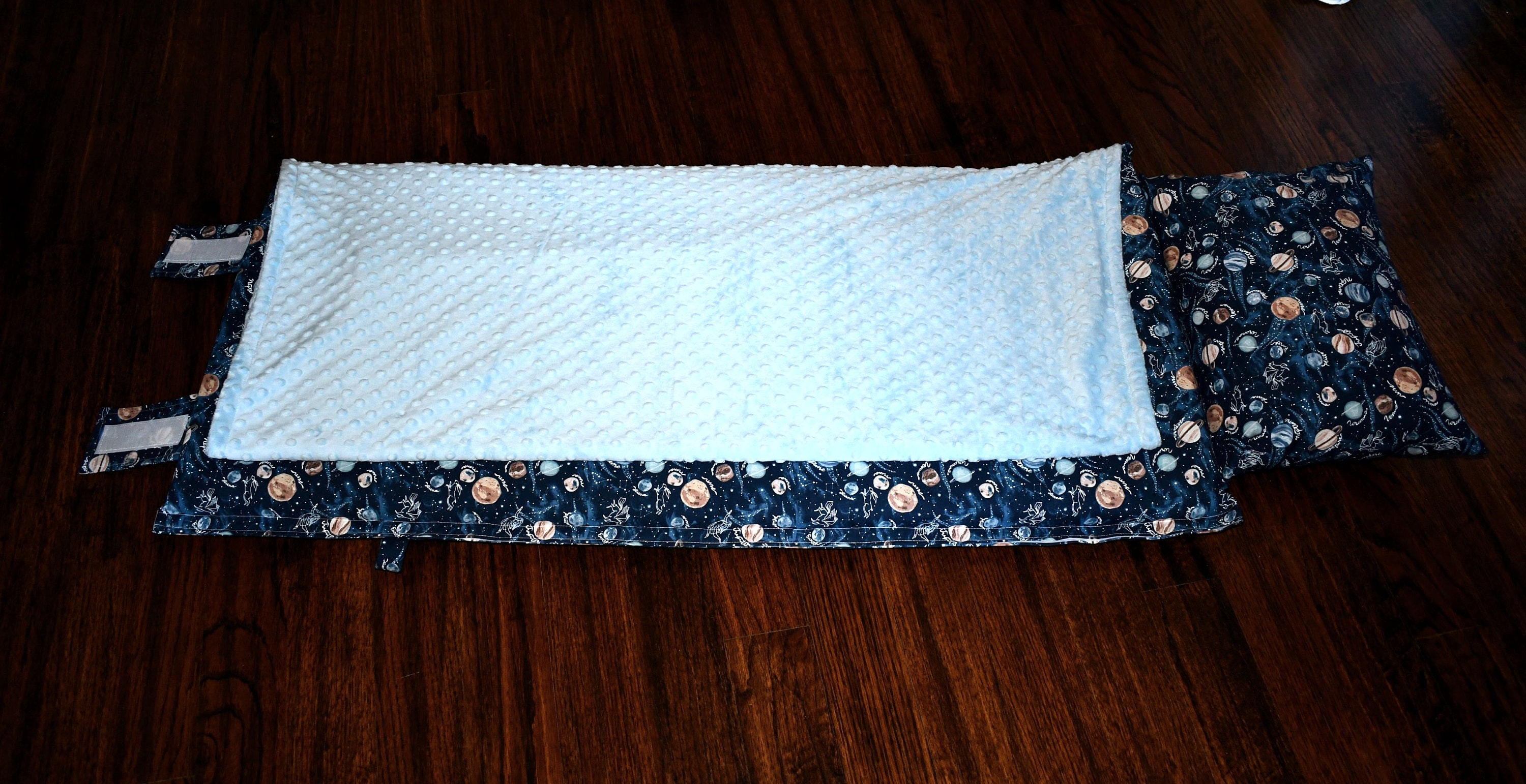 Space Solar System Planets Memory Foam Kids Nap Mat With Lt Blue Minky ...