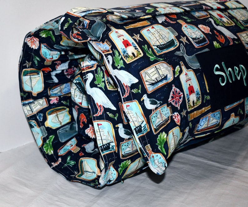 Nautical Sea Ship Bottle Whale Kids Nap Mat With Navy Minky - Etsy