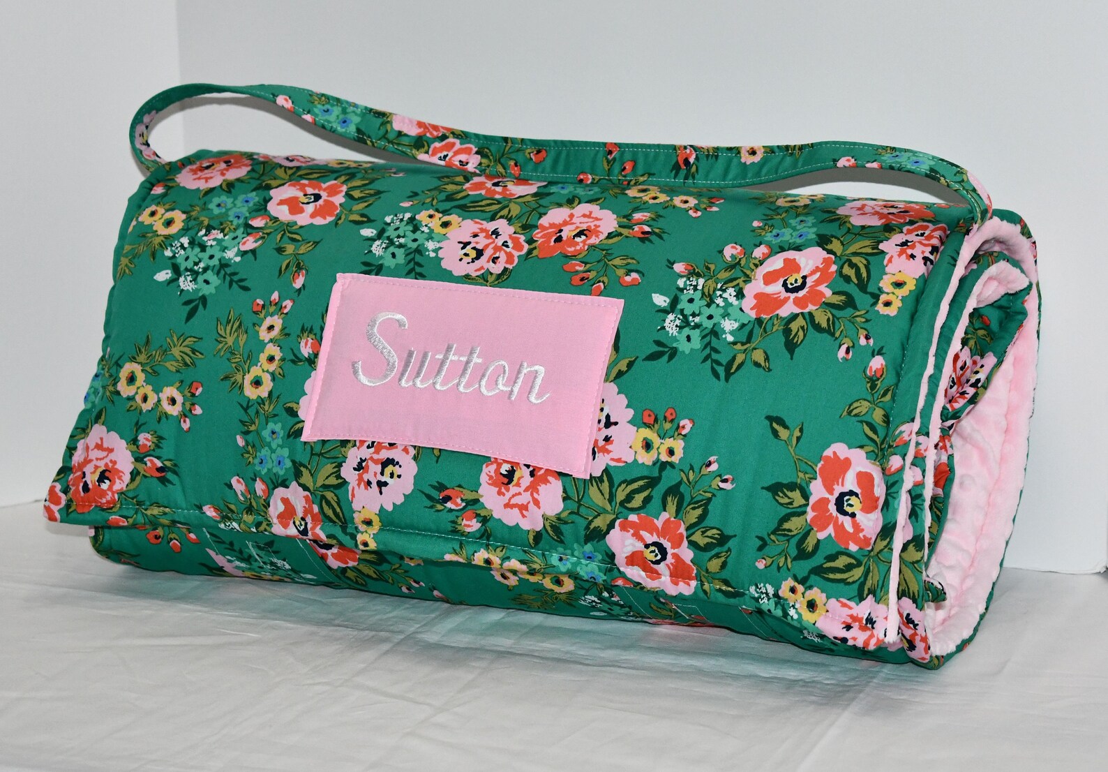 Organic Wild Flower Sweet Rose Kids Nap Mat With Pink Minky - Etsy