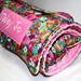 Watercolor Floral Flower Field Garden Kids Nap Mat With Pink Minky Dot ...