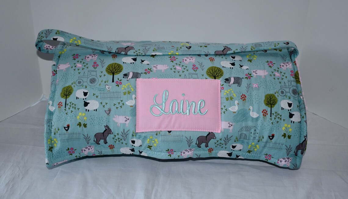 Fancy Farm Ranch Acre Piggy Tales Kids Nap Mat With Pink Minky Dot ...