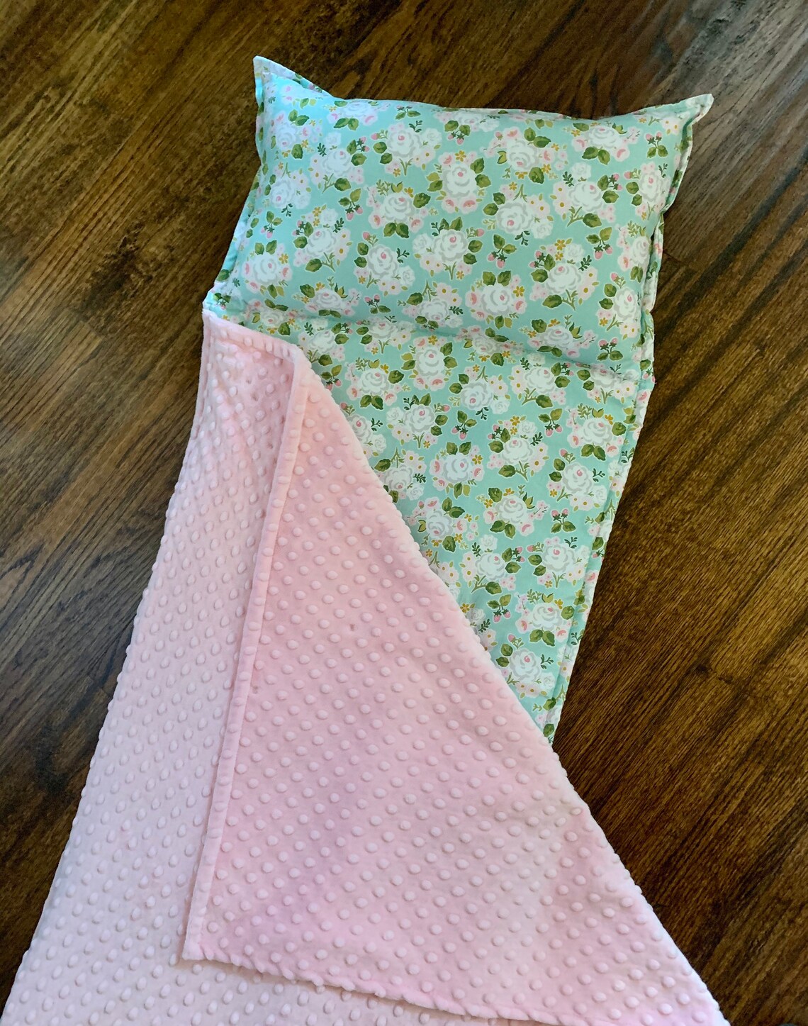 Pink Mint Blooms Rose Garden Flower Kids Nap Mat Personalized | Etsy