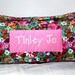 Watercolor Floral Flower Field Garden Kids Nap Mat With Pink Minky Dot ...