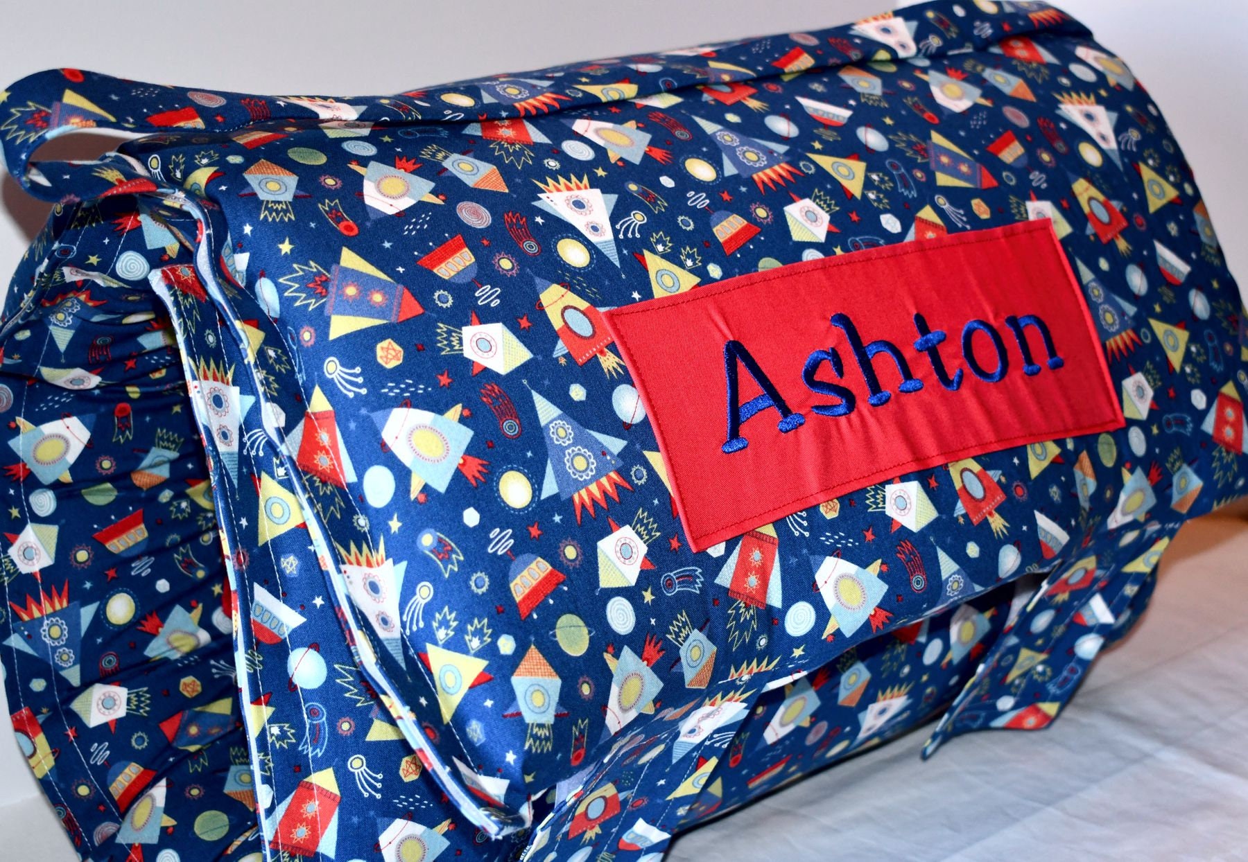 Outer Space Ship Rocket Kids Pre-K Nap Mat Personalized | Etsy