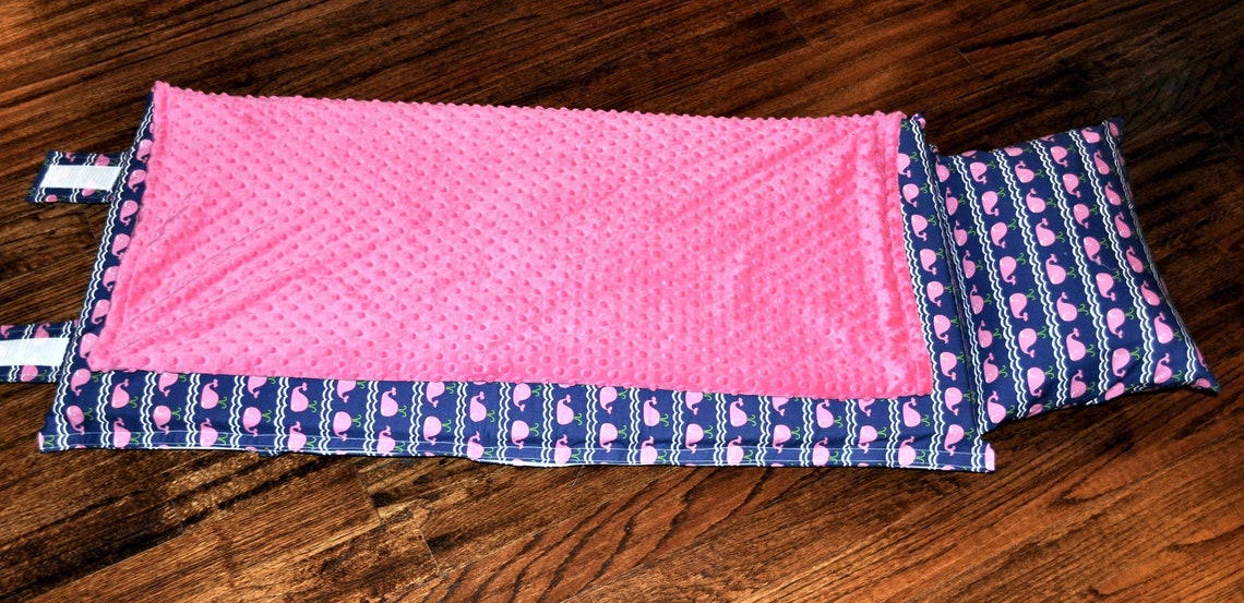 Pink Vine Whale Memory Foam Kids Nap Mat Personalized | Etsy