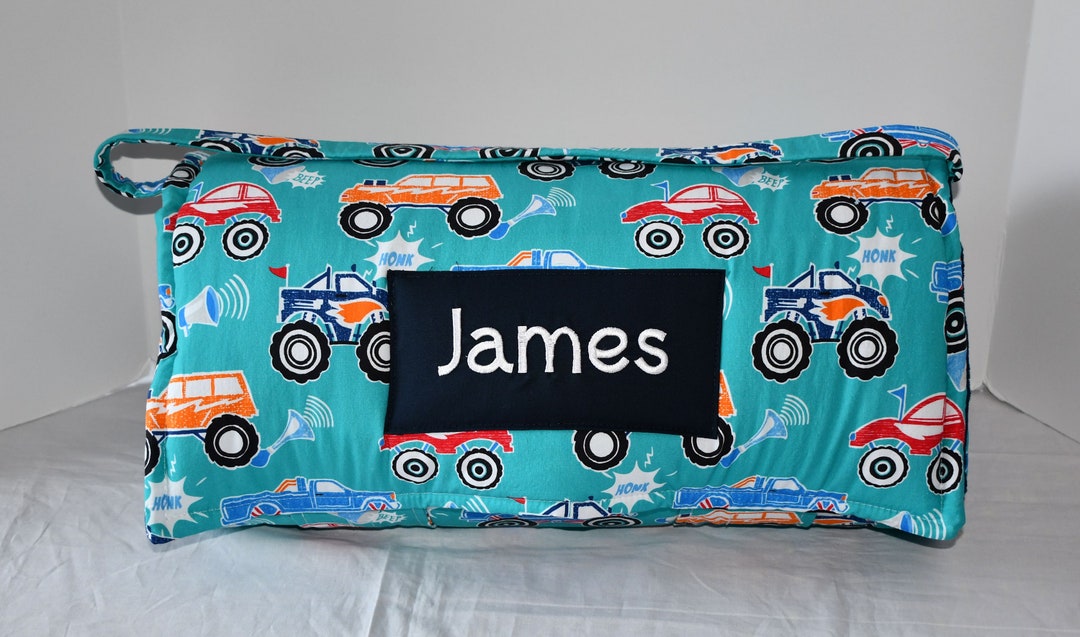 Teal Monster Jam off Road Lifted Big Truck Kids Nap Mat With Navy Minky ...