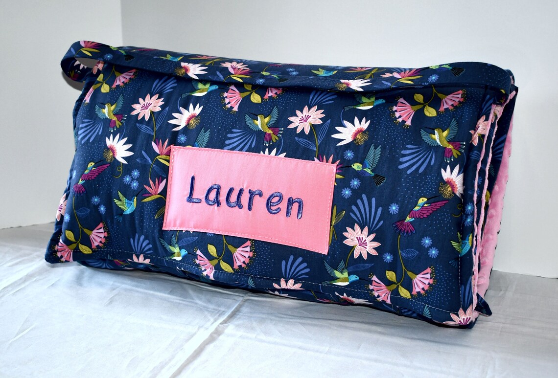 Hummingbird Garden Flower Floral Kids Nap Mat With Pink Minky - Etsy