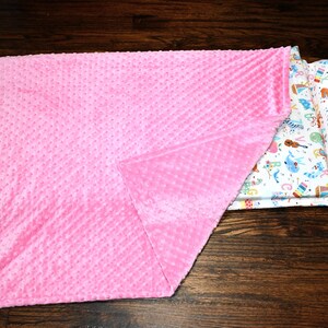 Alphabet Story Time Kids Nap Mat With Pink Minky Dot Blanket ...