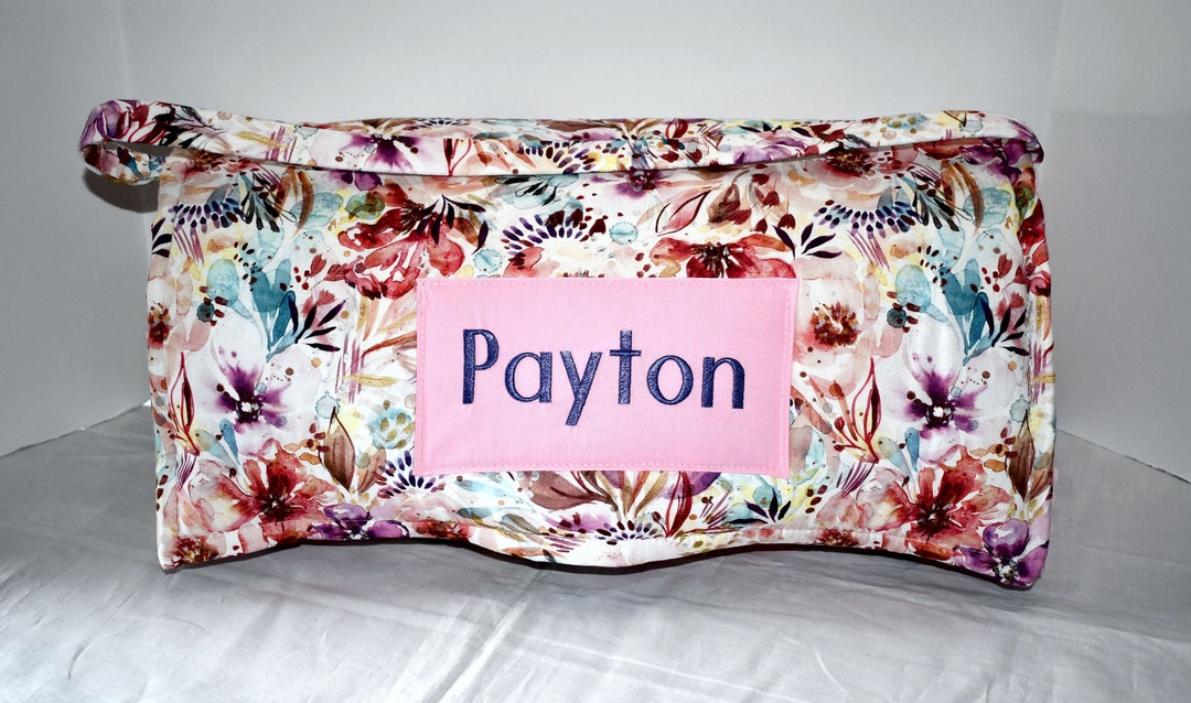 Watercolor Pink Rain Garden Floral Kids Nap Mat and Pink Minky Dot ...