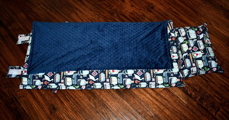 Nautical Sea Ship Bottle Whale Kids Nap Mat With Navy Minky - Etsy