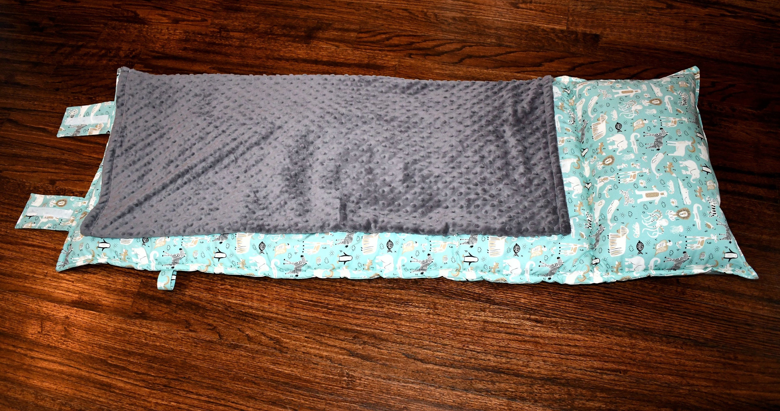 Alphabet ABC Zoo Jungle Safari Animal Kids Batting Nap Mat With Grey ...