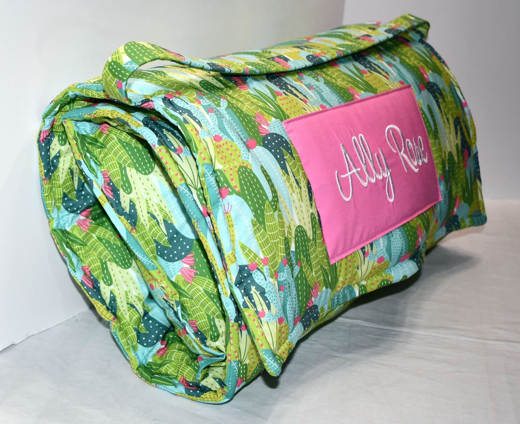 Pink Flower Cactus Succulent Kids Nap Mat Personalized | Etsy