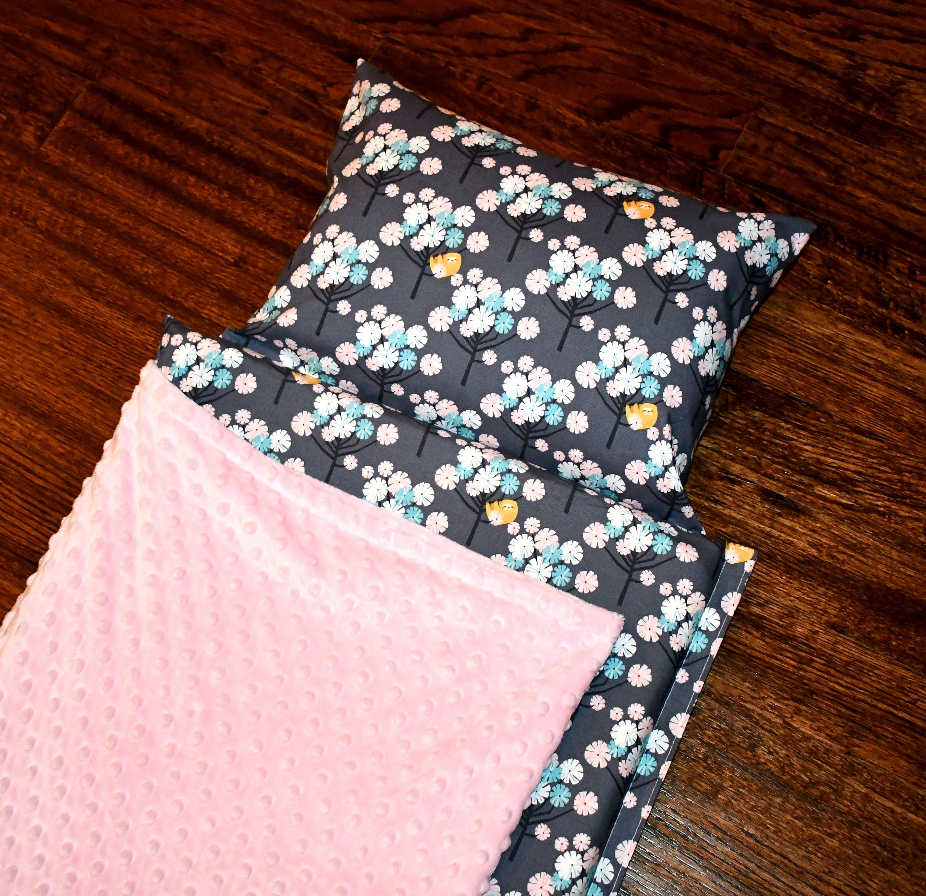 Pink Tree Hanging Sloths Kids Nap Mat Personalized Preschool | Etsy