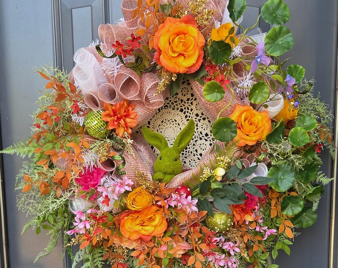 Welcome Sunny Bunny Wreath - Etsy