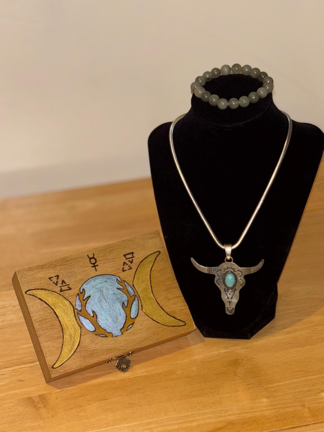Axis of All Things Jewelry Set W/mini Wooden Jewelry Box - Etsy