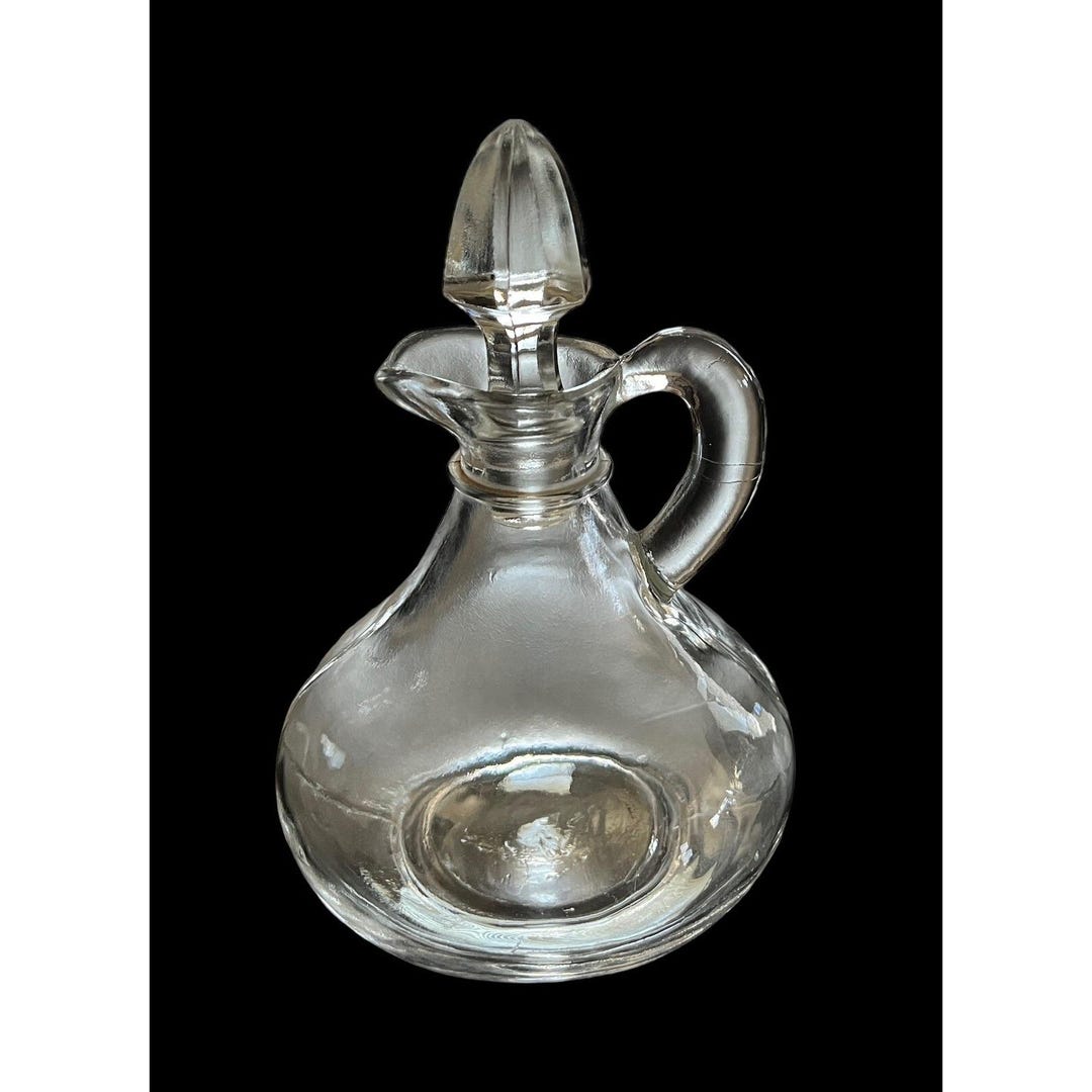 Vintage Anchor Hocking Presence Clear Glass Cruet W/ Stopper - Etsy