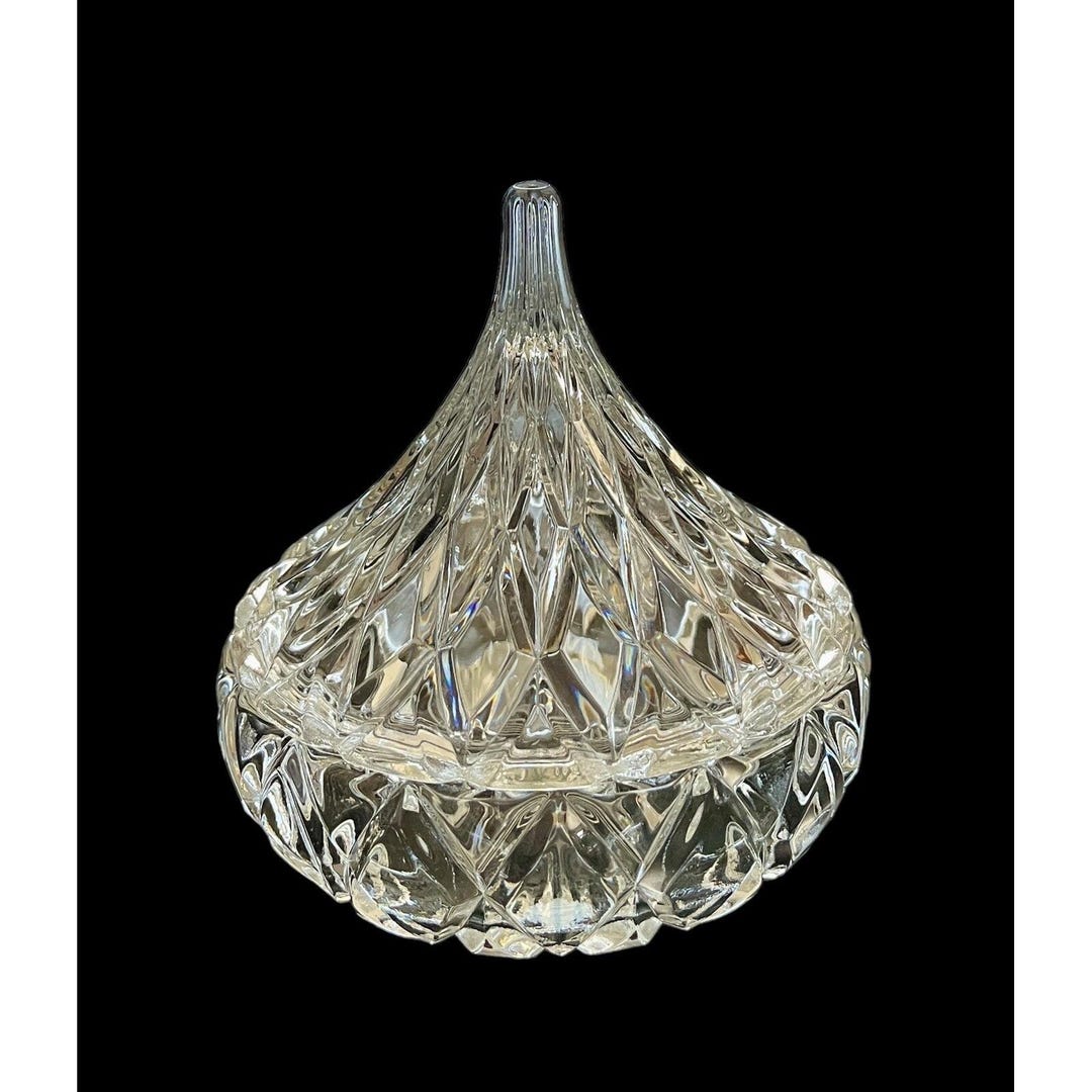Vintage Shannon Crystal Designs Hershey Kiss 5" Candy Dish Lead Crystal ...